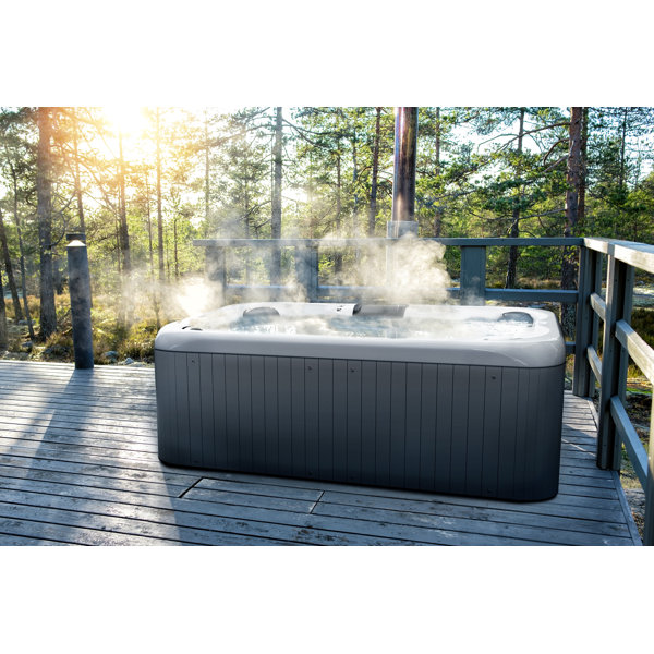 Empava 4 - Person 20 - Jet Rectangle Hot Tub with Ozonator in Wood ...