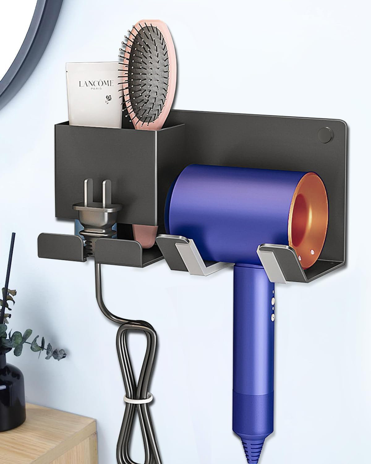 Rebrilliant Hair Dryer Holder, Hair Dryer Holder Wall Mount For ...