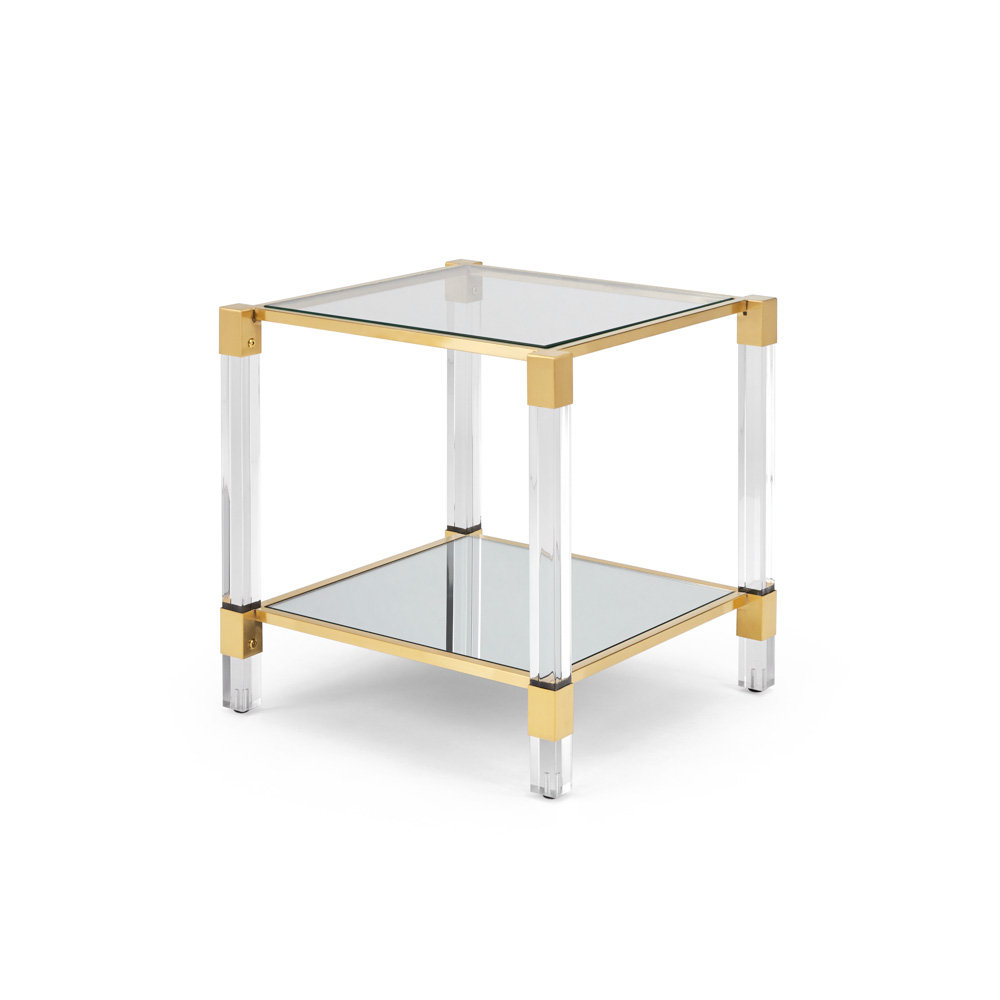 Enzo Decor Glass Top End Table - Wayfair Canada