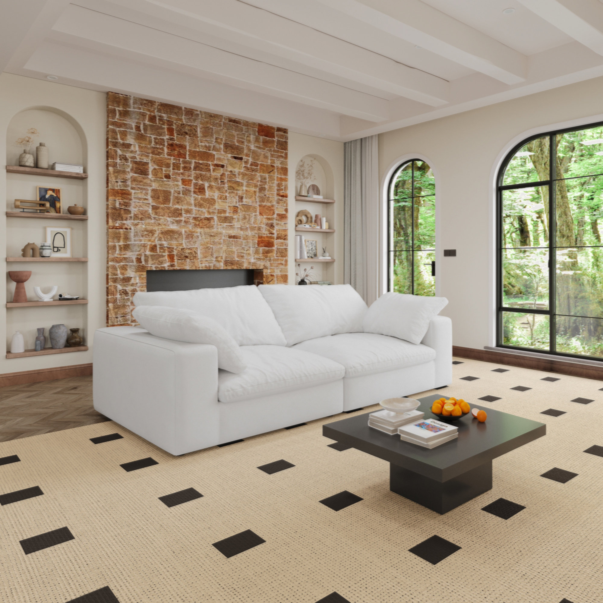 Latitude Run® Braddox Modular Sectional Couch 80" Down Filled Modular ...