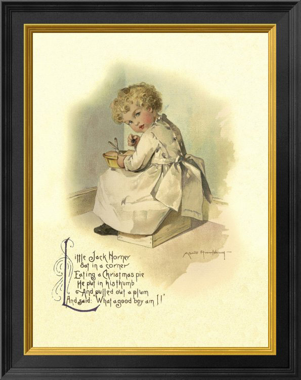 East Urban Home 'Nursery Rhymes: Little Jack Horner' Framed Oil ...