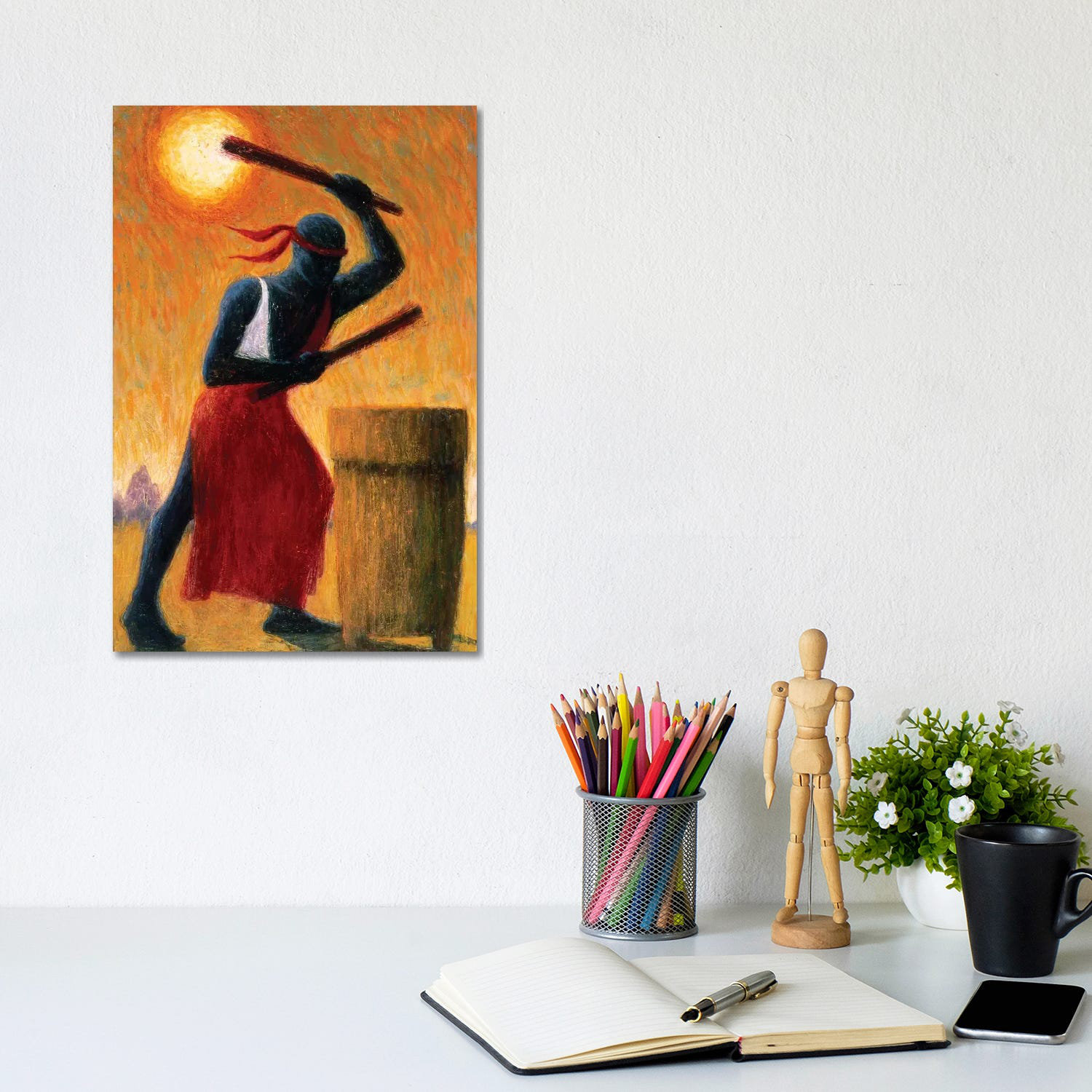 Marlow Home Co. The Drummer by - Wrapped Canvas Painting | Wayfair.co.uk