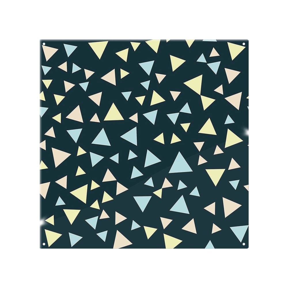 Ivy Bronx Yellow & Blue Triangles Splash Back | Wayfair.co.uk