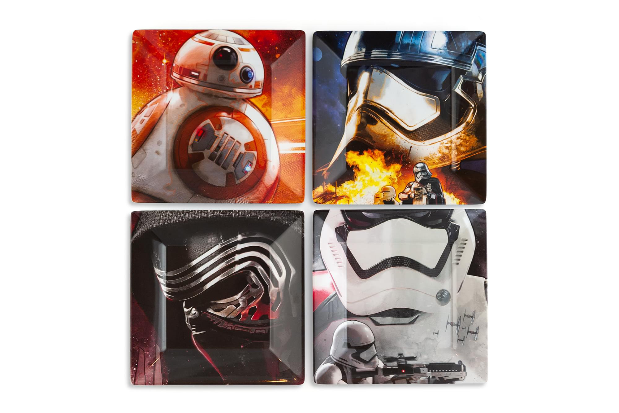 Underground Toys Star Wars Melamine Plate Set - 4 Pieces - Stormtrooper ...