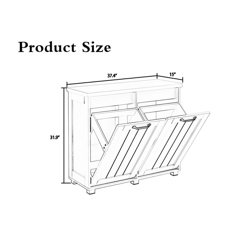 Lark Manor™ Two-compartment Tilt-out Trash Cabinet | Wayfair