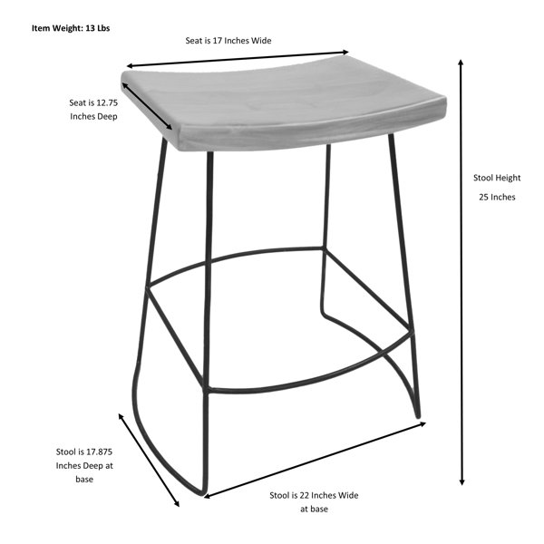 17 Stories Gernold Counter Stool with Metal Frame & Reviews | Wayfair