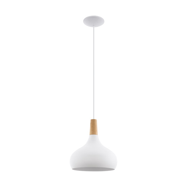 Zipcode Design Kaylen 1-Light Teardrop Pendant with Wood Accents ...