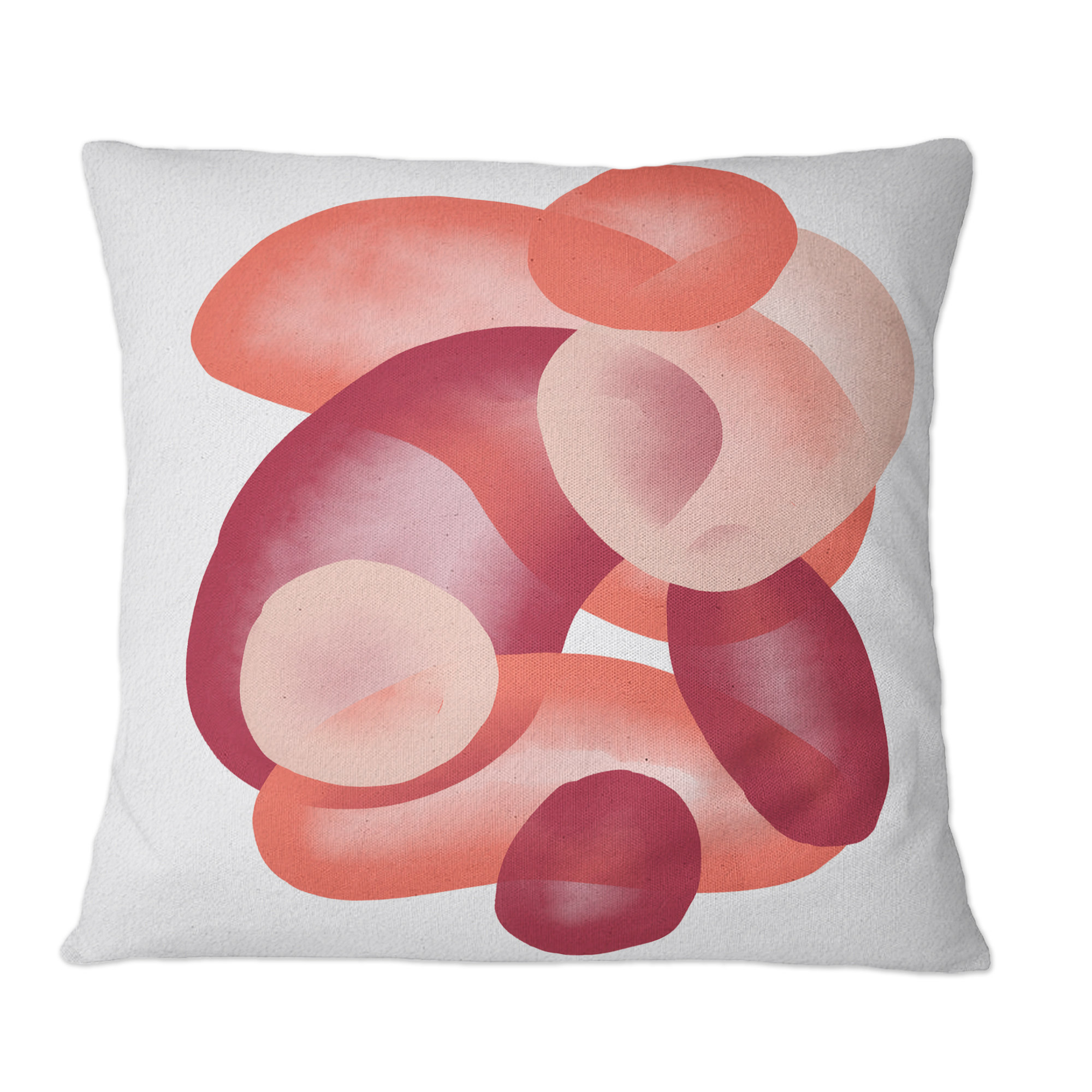 Design Art Colorful Minimal Shapes IX - Modern Printed Throw Pillow ...