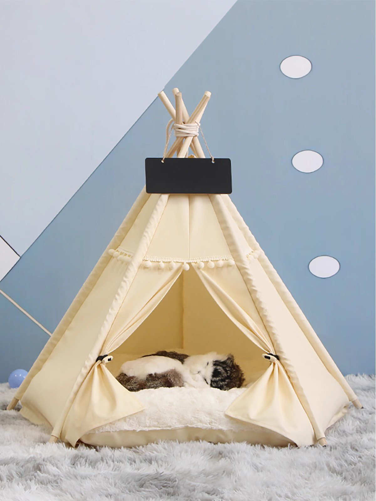 Tucker Murphy Pet™ Frehe Cotton Tent Pet Bed | Wayfair