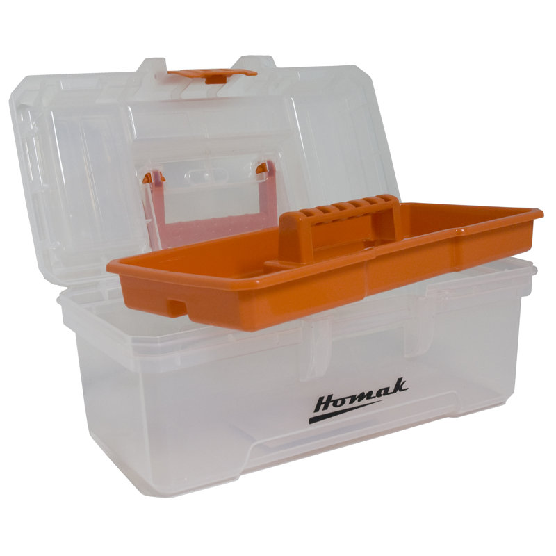 Homak Plastic Transparent 12" Tool Box & Reviews | Wayfair