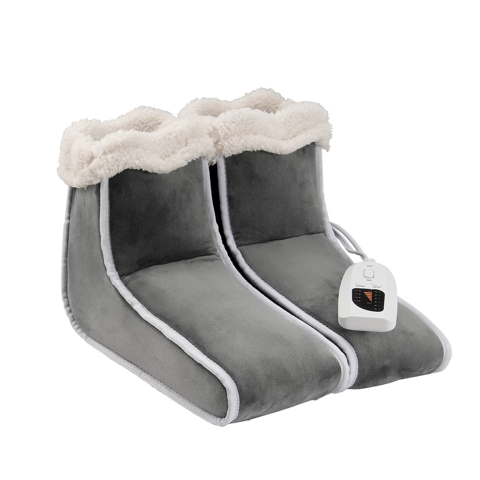 VEVOR Split Electric Foot Warmer 6-Level Heating Slippers Feet Warmer ...