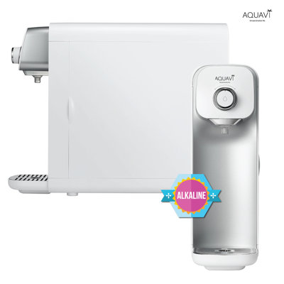 Aquavi 3-Stage Alkaline Spring Countertop Water Purifier Filtration ...