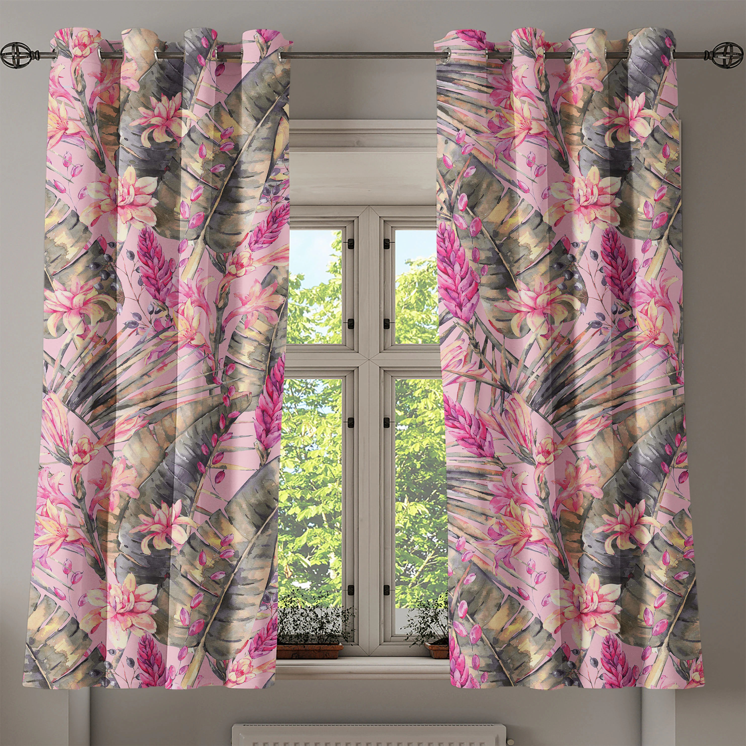 East Urban Home Edrik Polyester Semi-Sheer Curtain Pair | Wayfair