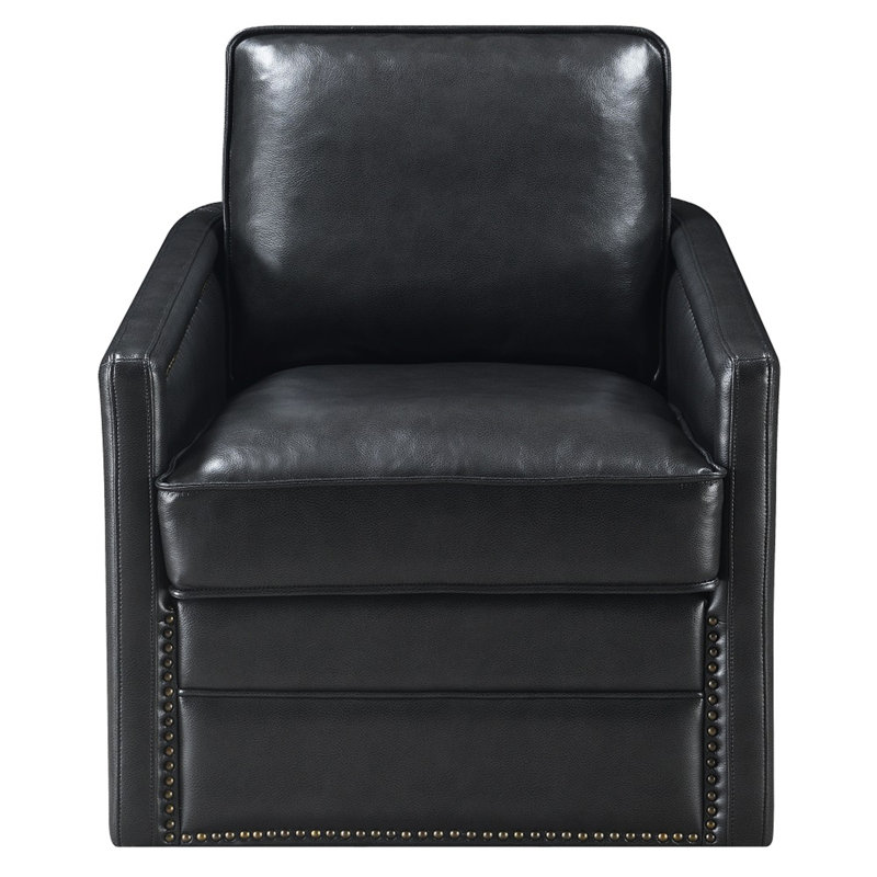 17 Stories Black Swivel Accent Chair | Wayfair