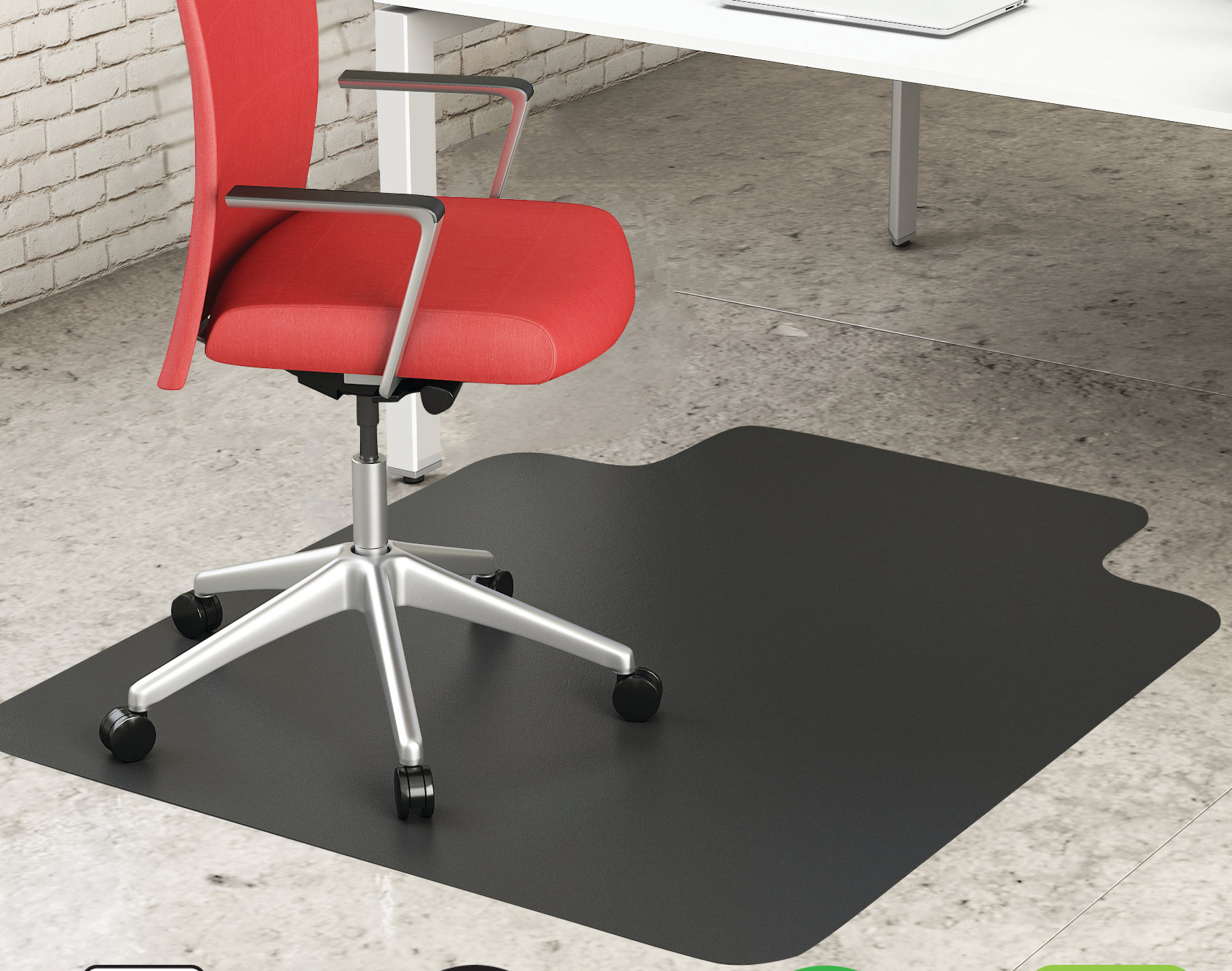 Deflect-O EconoMat® Hard Floor Straight Standard Lip Chair Mat ...