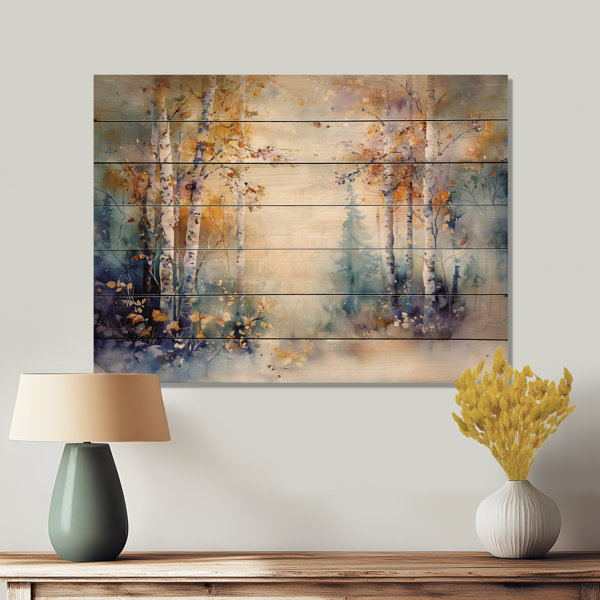 Ophelia & Co. Vivid Symphony Of Forest Birch Trees III - Traditional ...