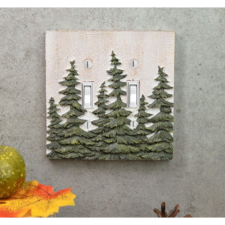 Ebros Gift Ebros Pack Of 2 Rustic Evergreen Lush Pine Trees Forest Wall ...
