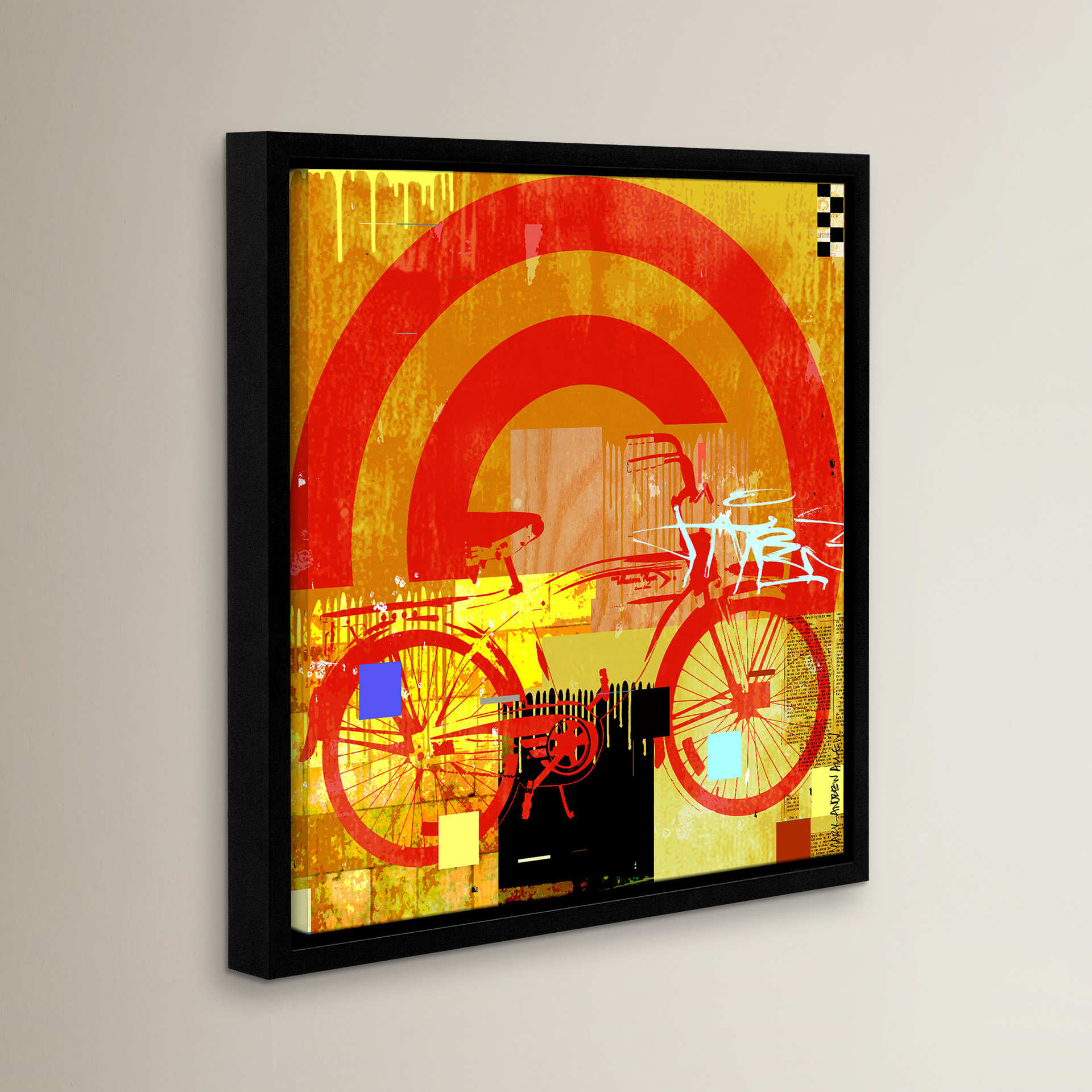 Wrought Studio™ Bicycle - Picture Frame Graphic Art Print on Canvas ...