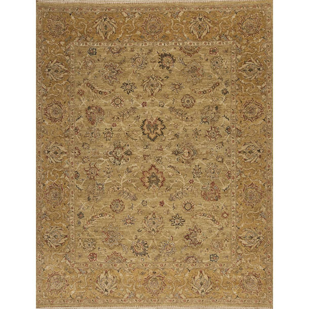 Samad Rugs Sovereign Oriental Hand-Knotted Wool Cream/Camel Area Rug ...