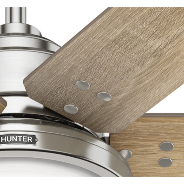 Hunter Fan 60" Warrant 6 - Blade LED Standard Ceiling Fan with Wall ...