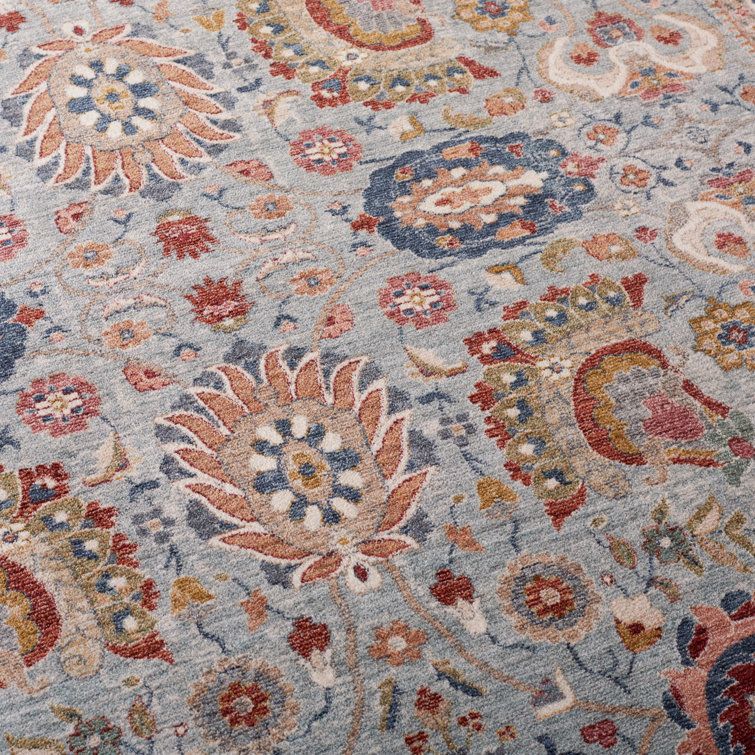 Lauren Ralph Lauren 1412 Power Loomed, Spacedyed Polyester, Grey Blue ...