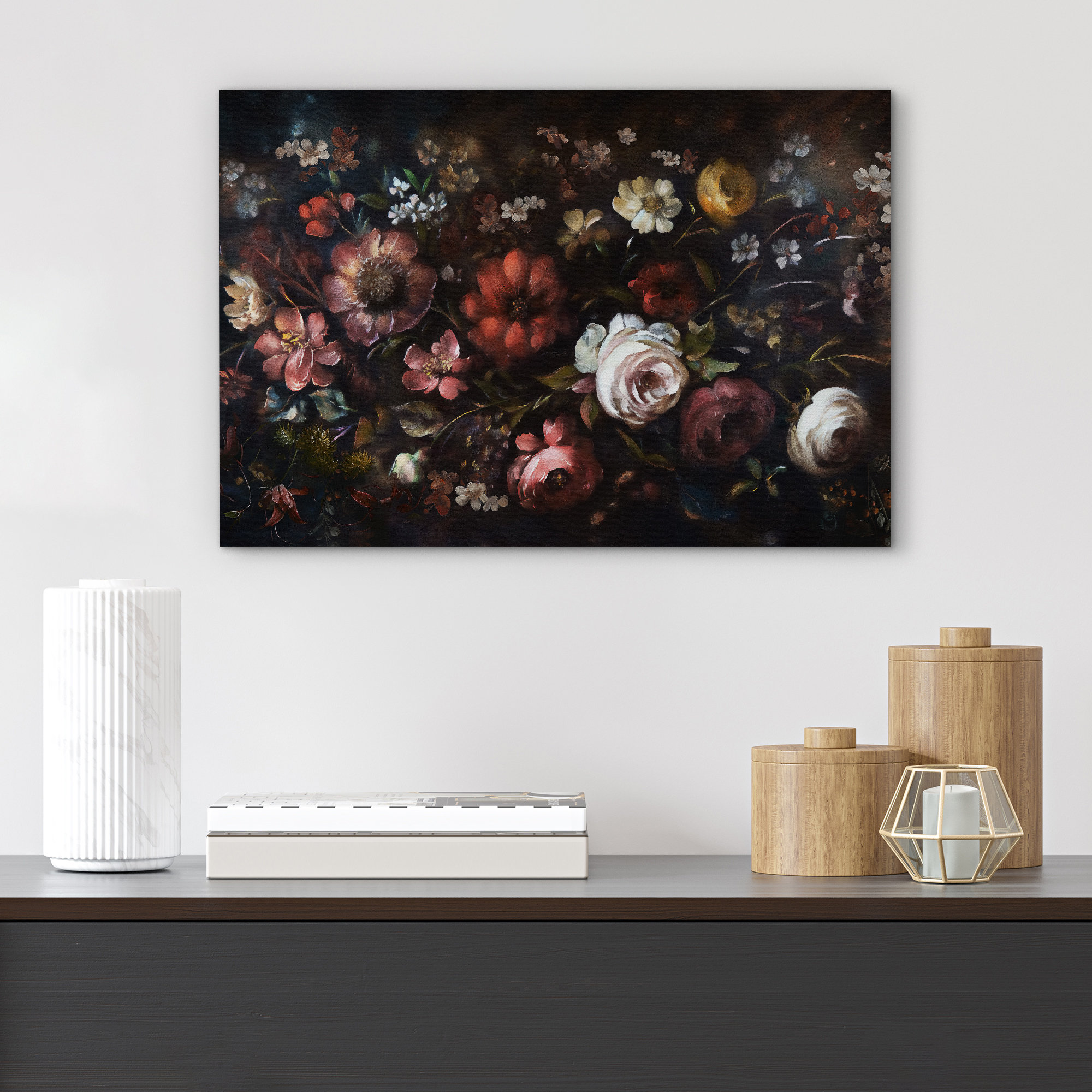 IDEA4WALL Flower Blossom Rustic Flowers Bouquets Floral Botanical ...