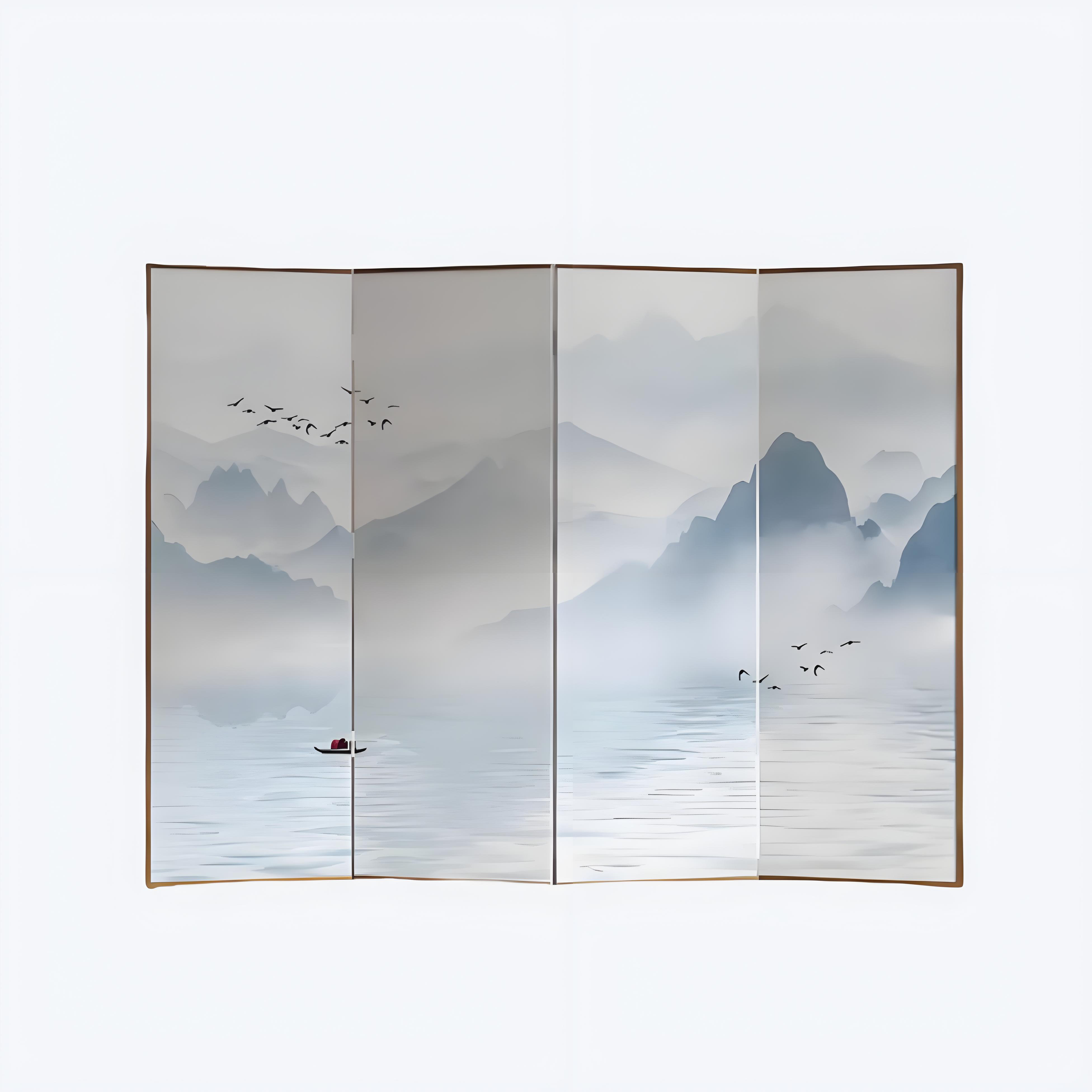 dujinlong home Solid wood landscape screen | Wayfair