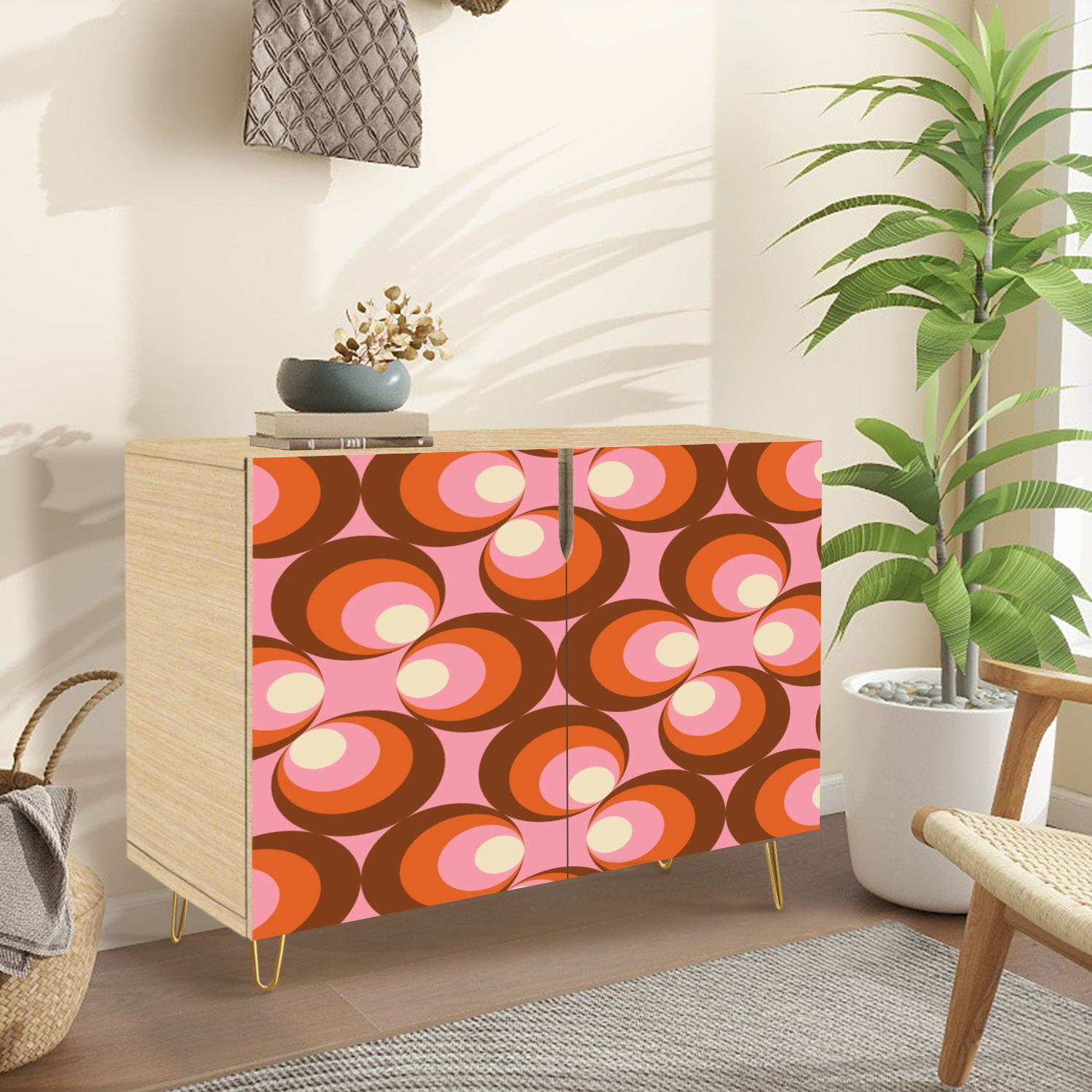 George Oliver Sideboard Buffet Cabinet with Storage 70 s Retro Seamless ...