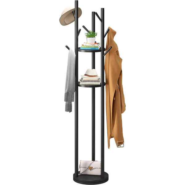 Hokku Designs Kalinah Freestanding 9 - Hook Coat Rack | Wayfair