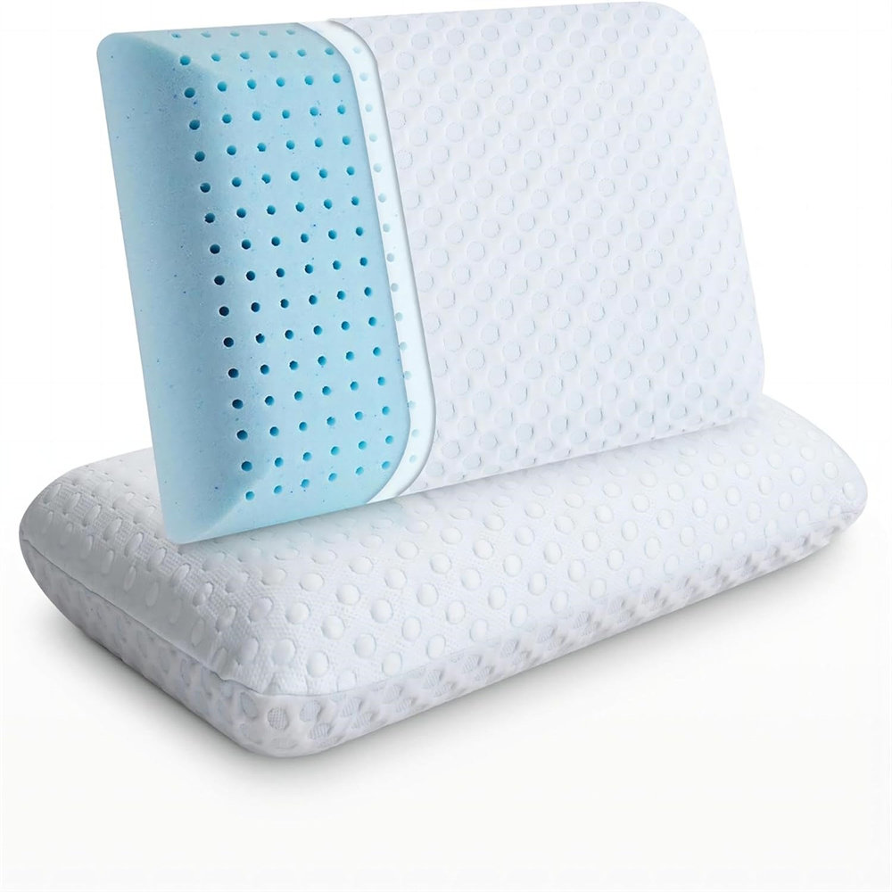Alwyn Home Gel Memory Foam Pillows 2 Pack Firm Pillow Dual-Sided ...