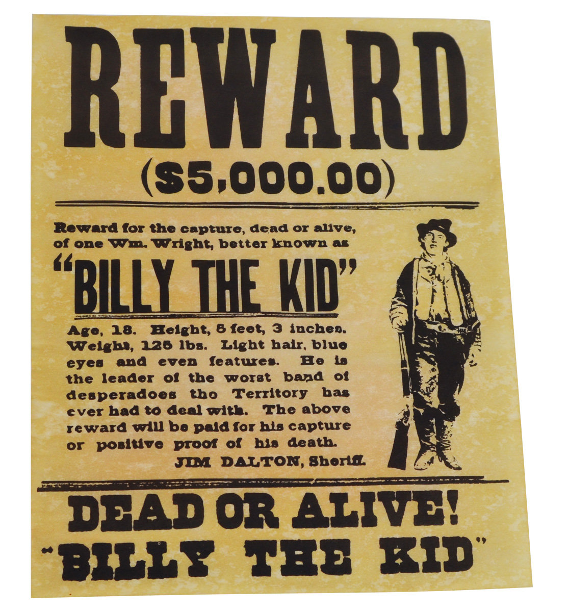 Real Wanted Poster Wild West
