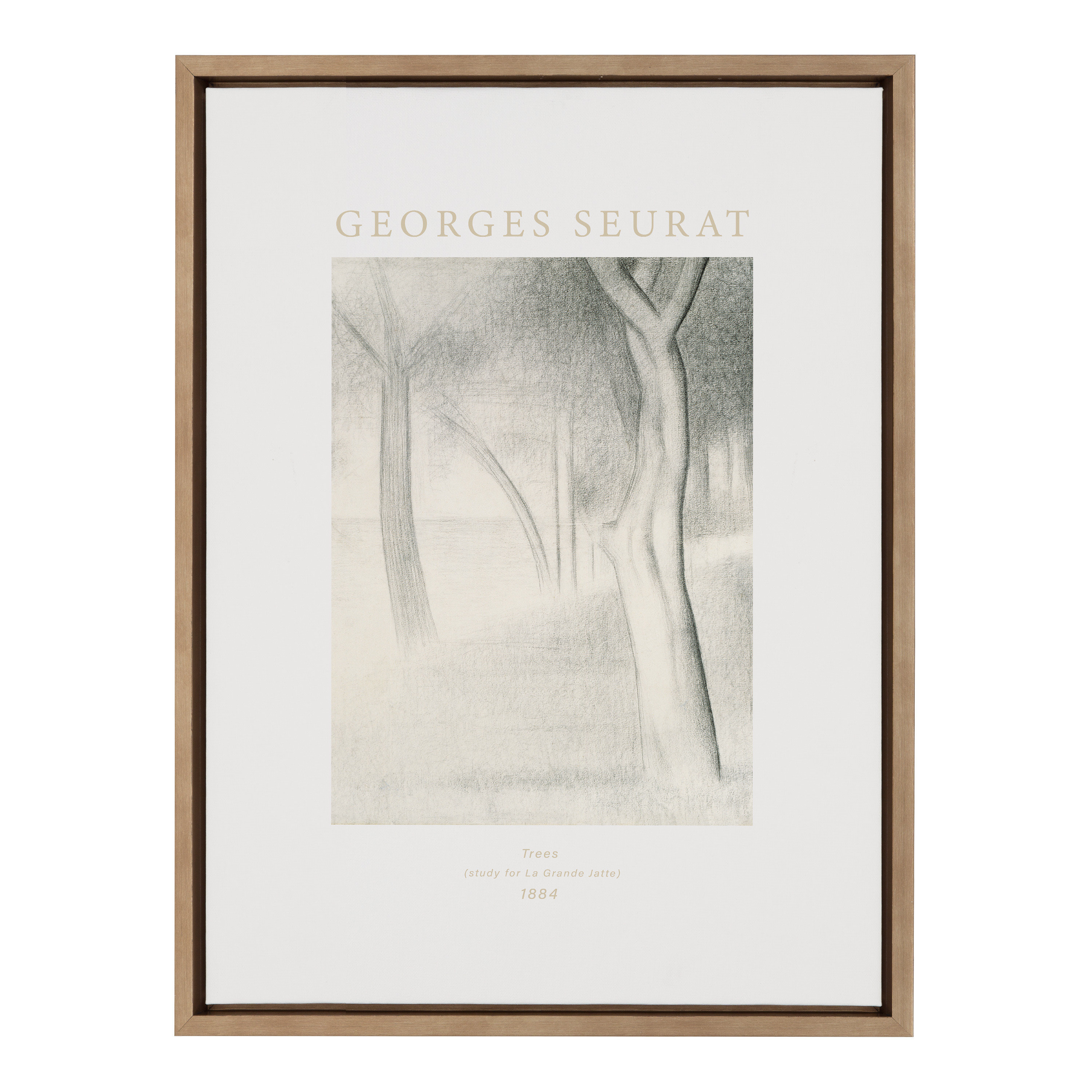 Trinx Sylvie Poster Georges Seurat Trees 1884 Framed Canvas By The Art ...