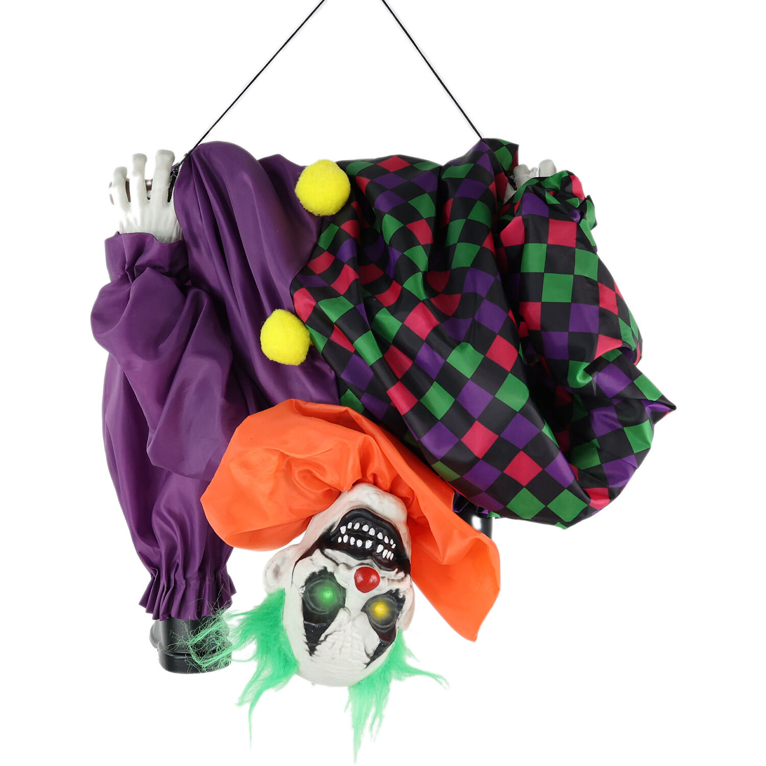 Haunted Hill Farm Animatronic Upside Down Clown on Swing for covered ...