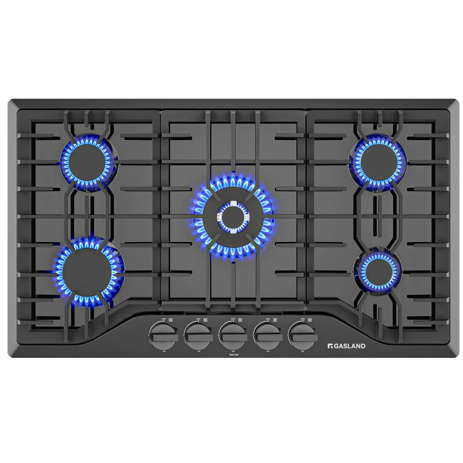 GASLAND Convertible Porcelain Enamel 36" Cooktop with 5 Burners ...