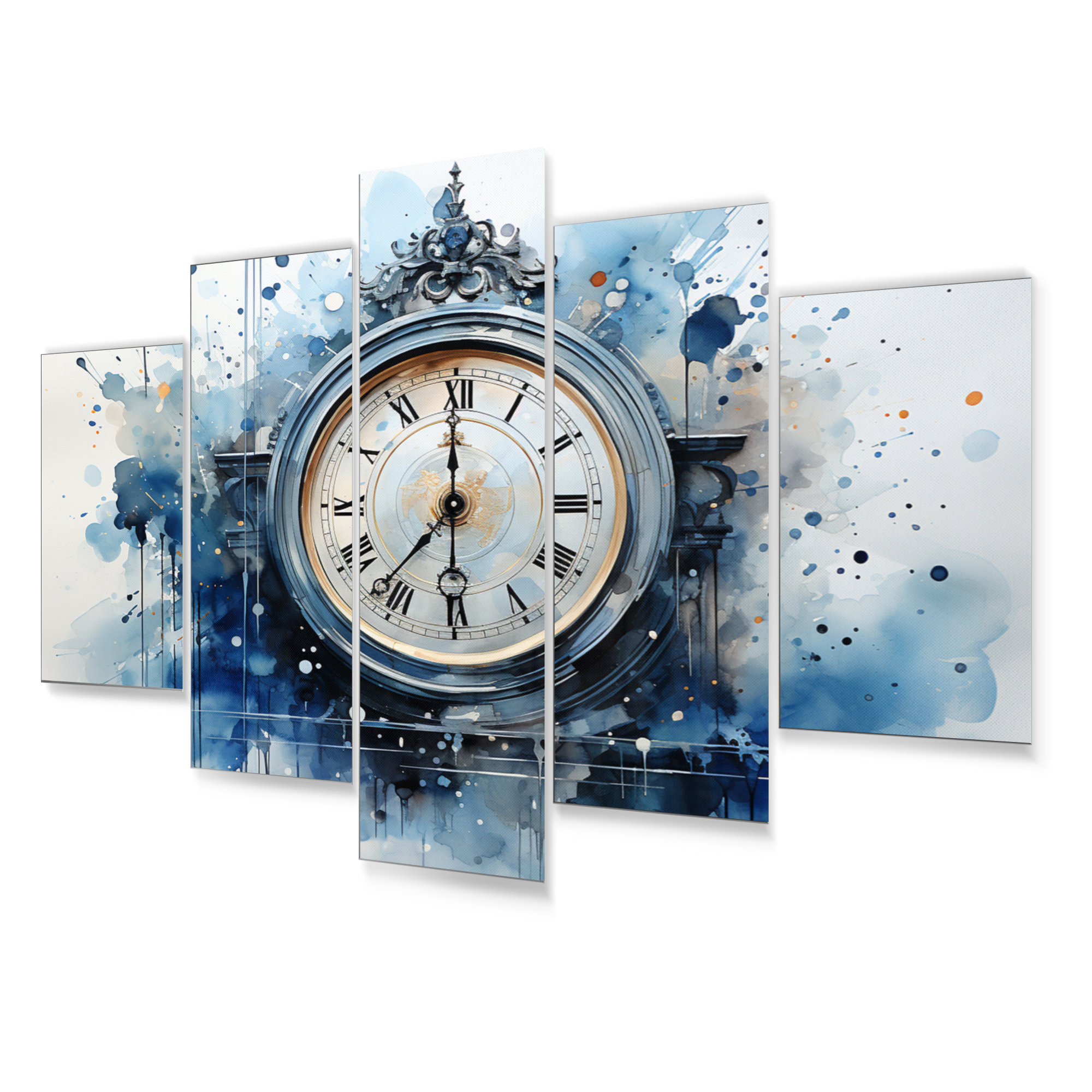 DesignArt Clock Modern Artistry " Clock Modern Artistry " 5 - Pieces ...