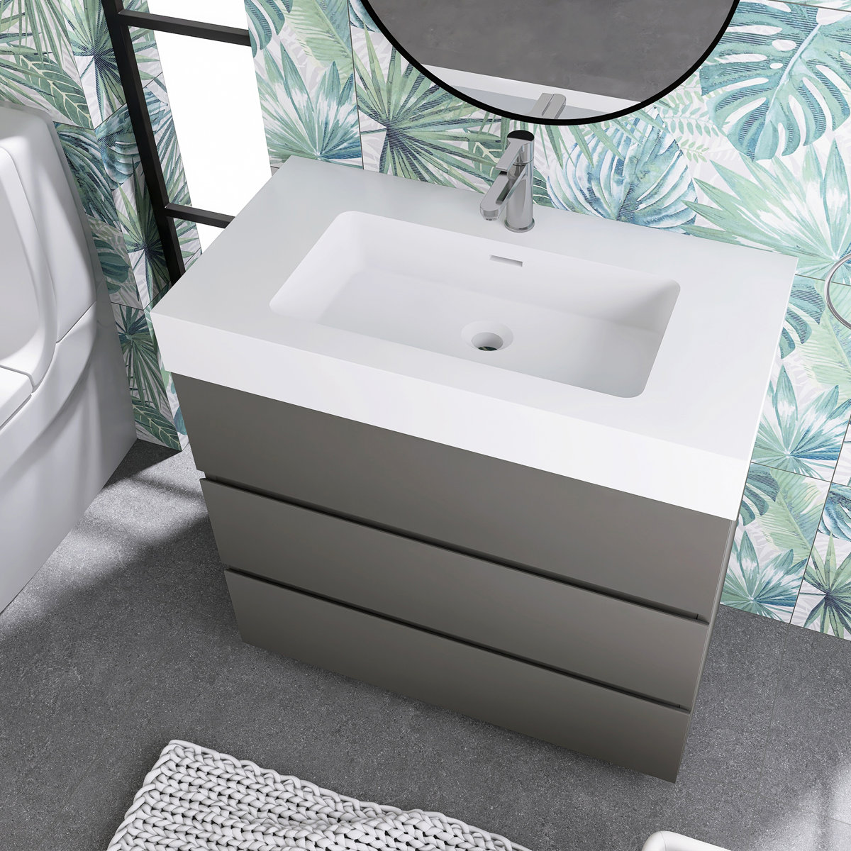 Latitude Run® Kateryna 36" Single Freestanding Bathroom Vanity Set with ...