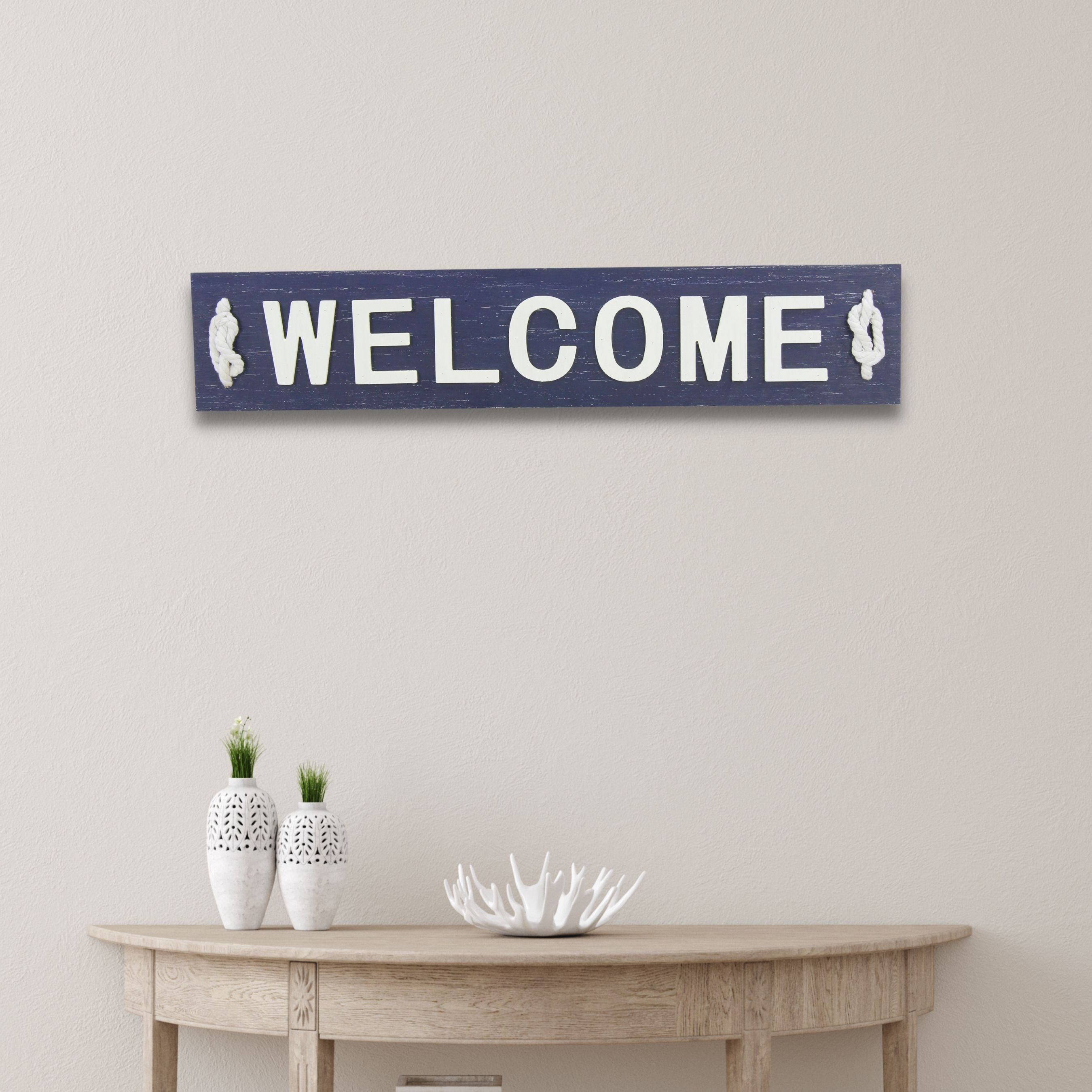 Beachcrest Home™ Ledoux Welcome Sign | Wayfair