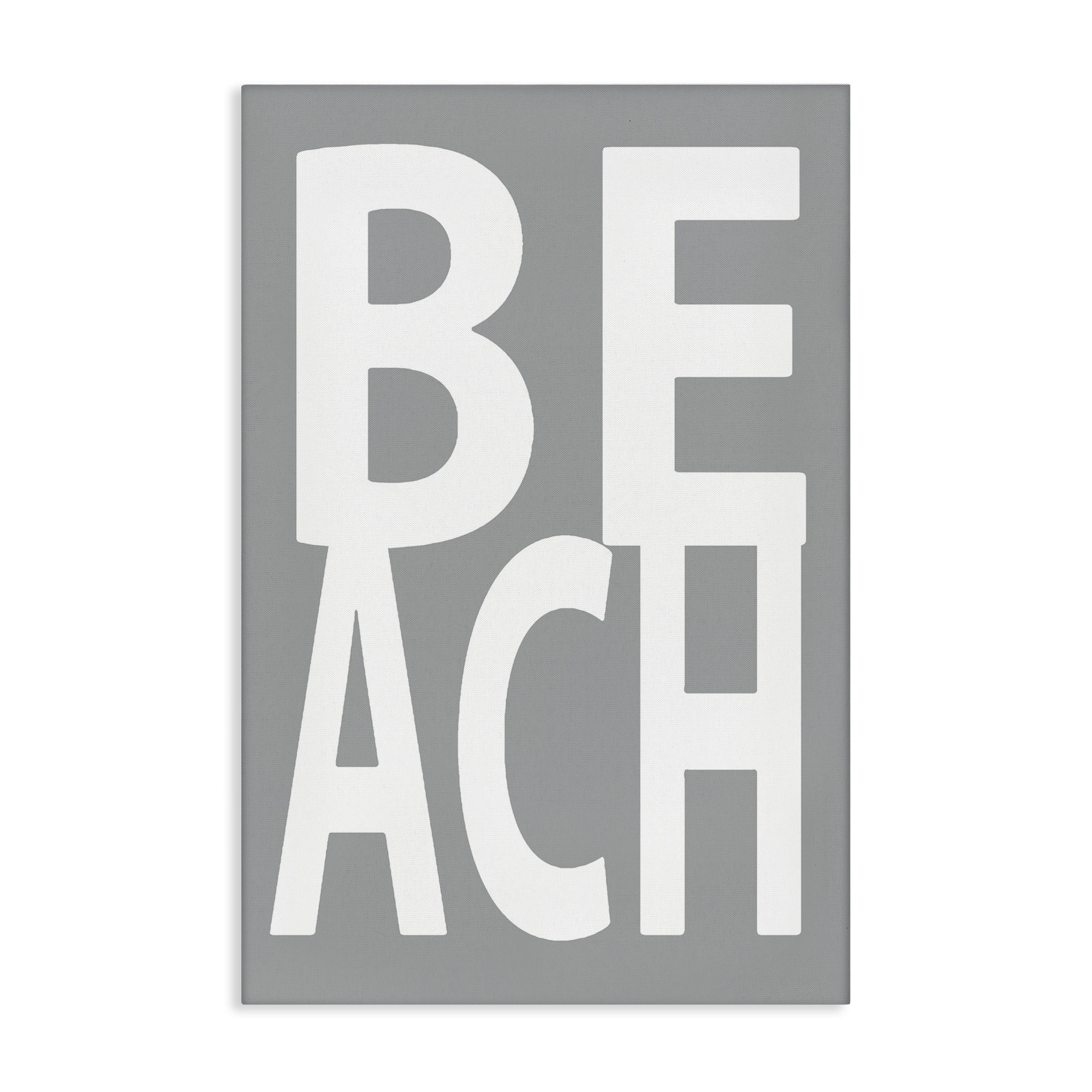 Highland Dunes Beach Word on Grey Canvas Wall Art by Jamie MacDowell ...