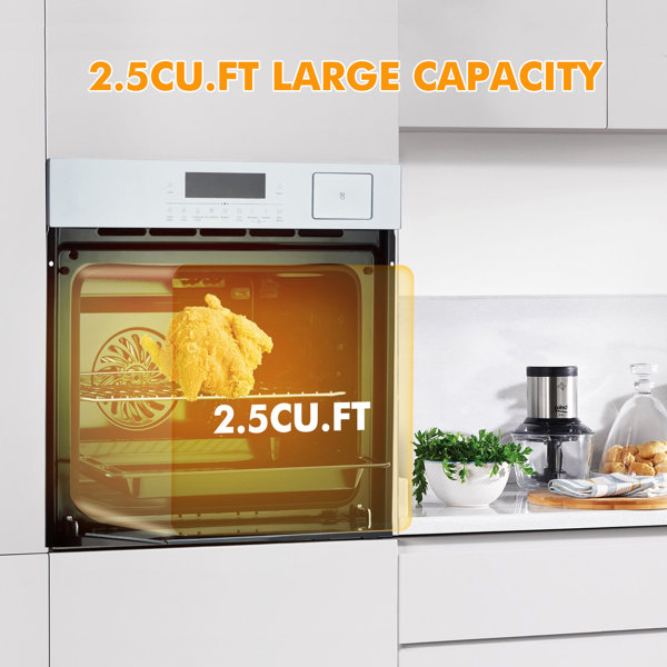 Yuan Home Single Wall Oven, 24 Inch 3000W Built-In Electric Convection ...
