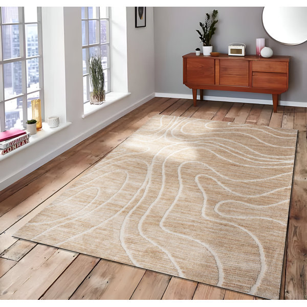 Ivy Bronx ATMORE GEWEVEN BEIGE TAPIJT | Wayfair.co.uk