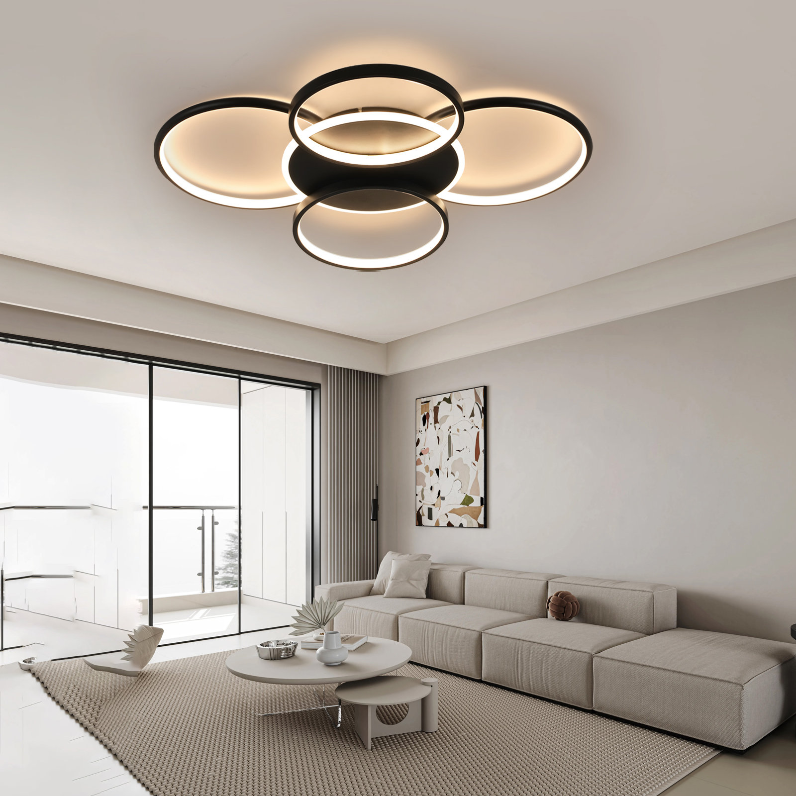 Metro Lane Danielys LED Flush Ceiling Light 5-Lights, 67 cm | Wayfair.co.uk