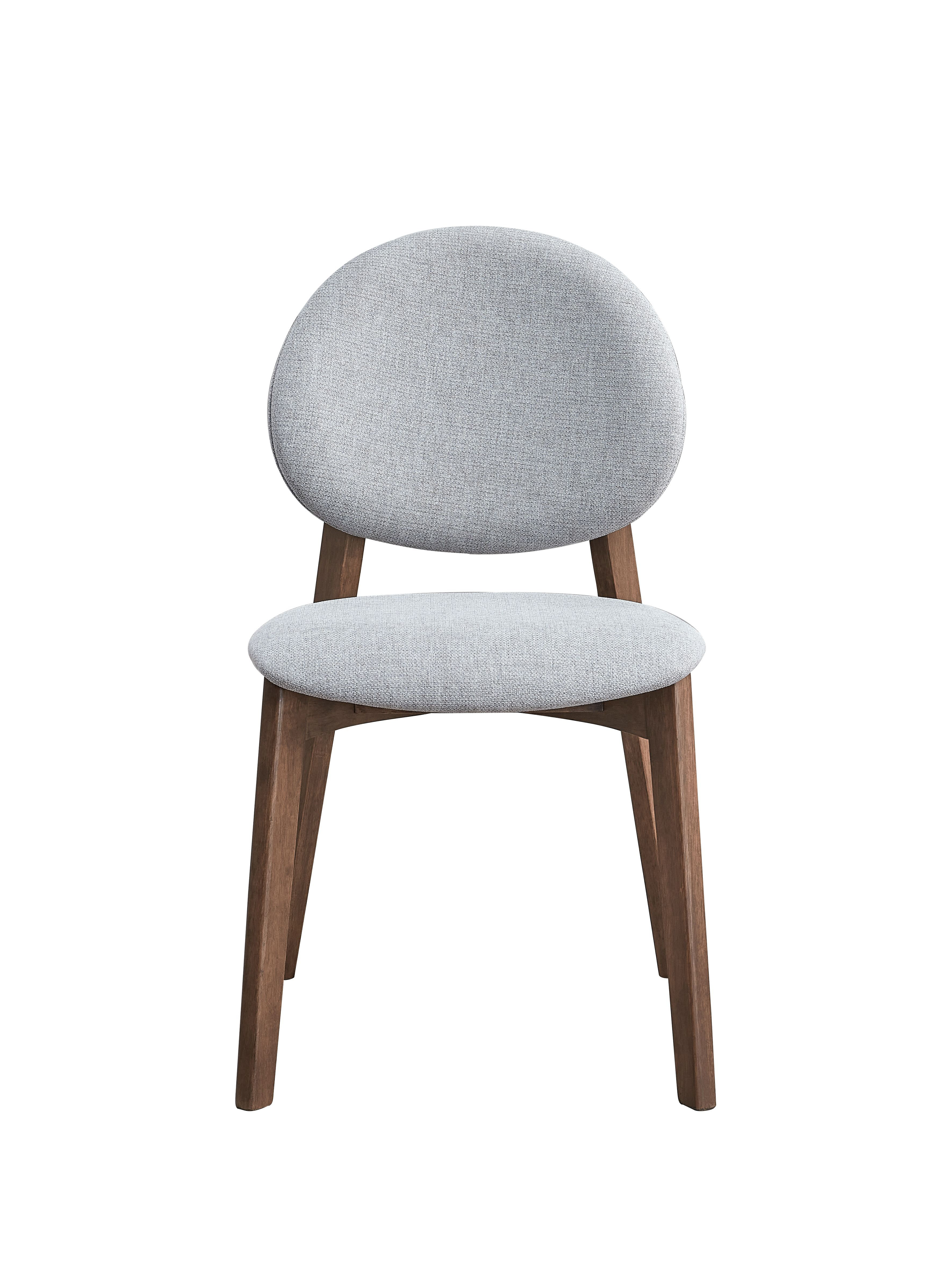 ACME Furniture Hadasa Armless Side Chair In Light Gray And Walnut (Set ...