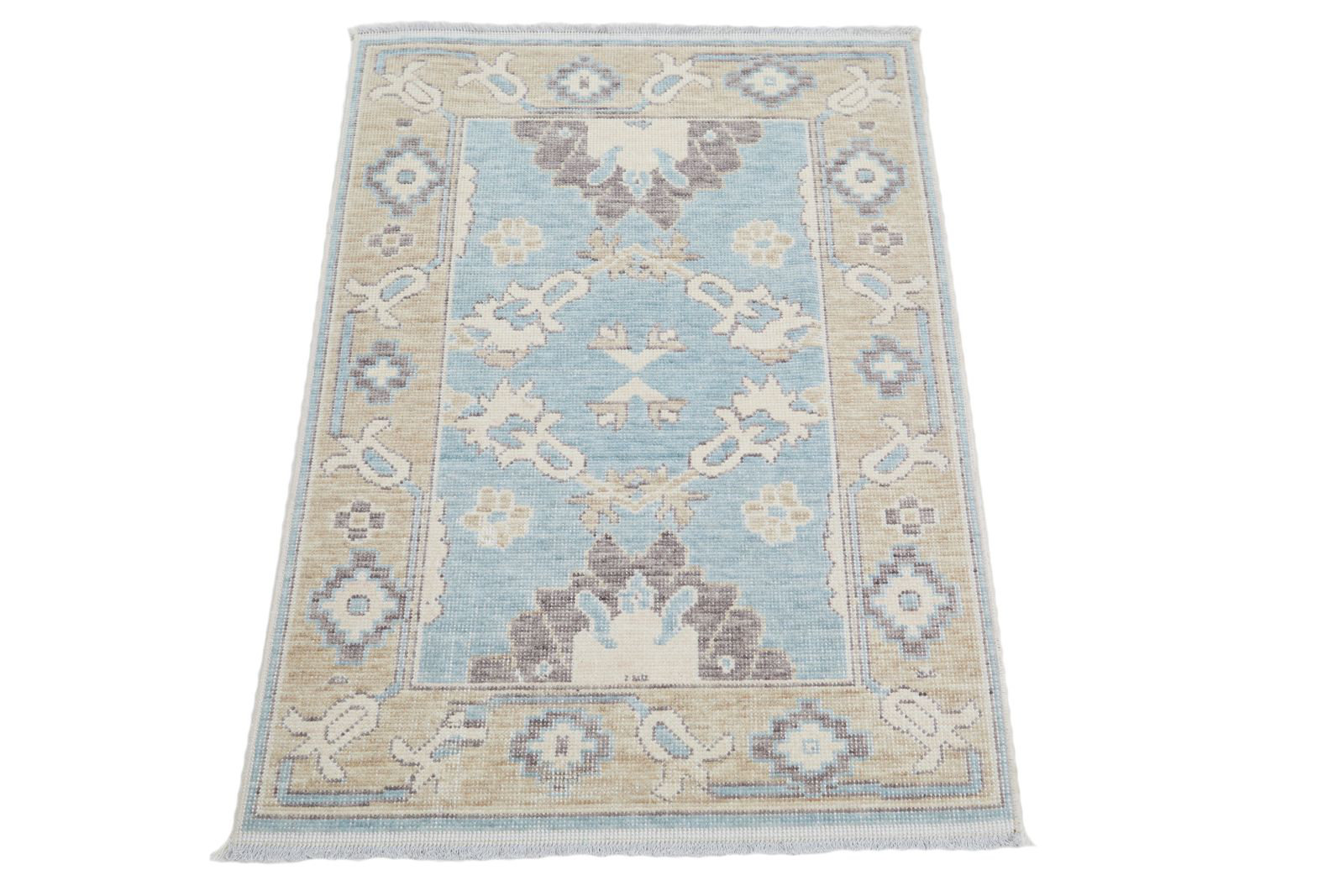 Home and Rugs 2x3 Blue and Beige Turkish Traditional Rug | Wayfair