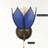 Canora Grey Tiffany Wall Sconce,Canora Grey Blue Flower Design Wall ...