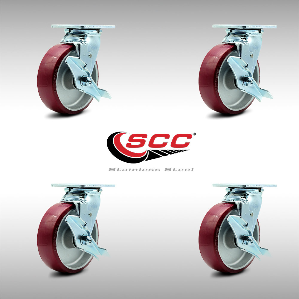 Service Caster Poly on Aluminum Caster | Wayfair