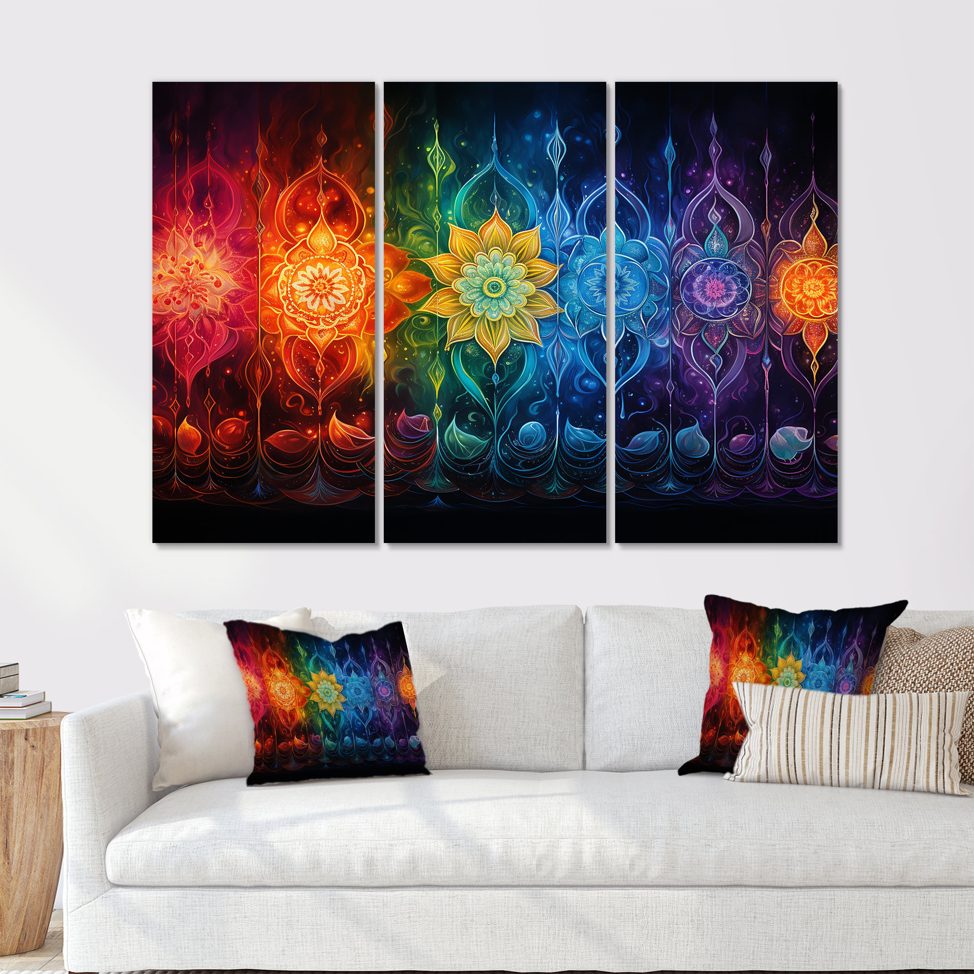Bungalow Rose Hindu Chakras Radiant Rainbow - Hinduism Wall Decor Set ...