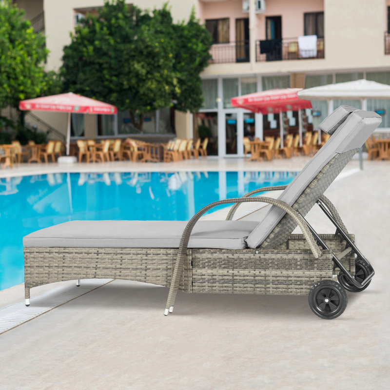Patio Novagarden Outdoor Wicker Chaise Lounge | Wayfair