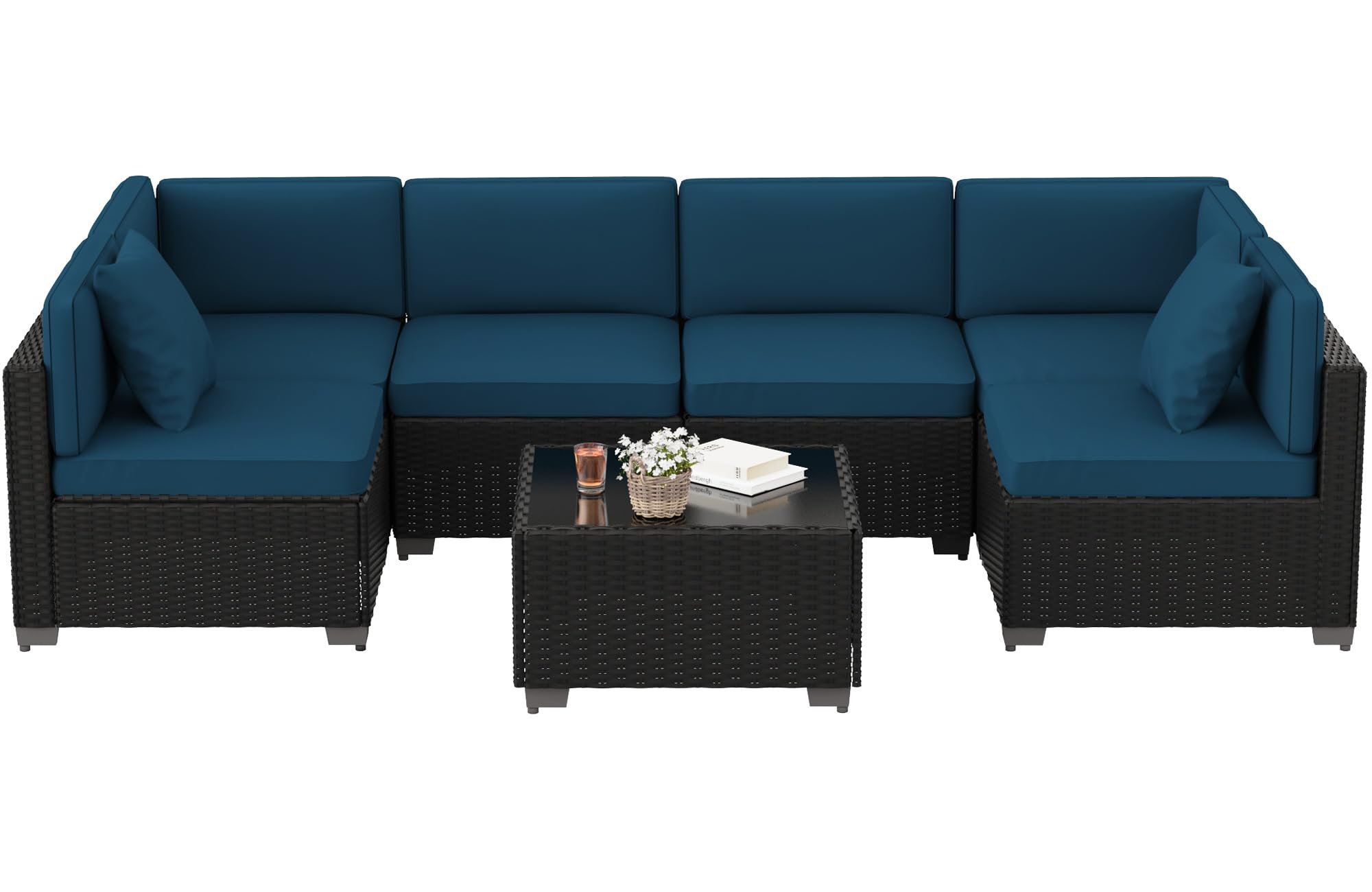 Latitude Run® 103.4" Wide Outdoor L-Shaped Patio Sectional With ...