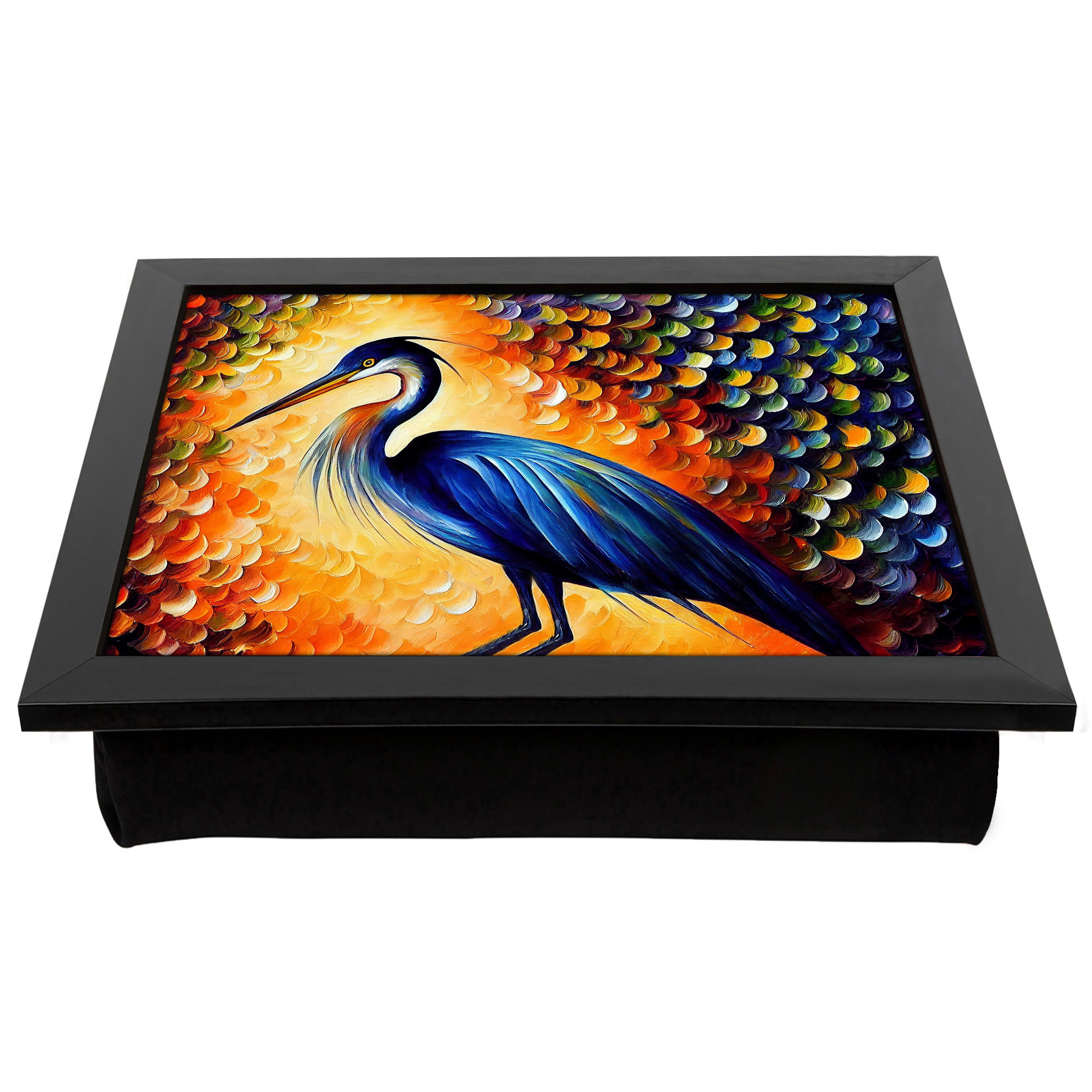 17 Stories Heron Bird Abstract Vol.4 Lap Tray with Cushion | Wayfair.co.uk