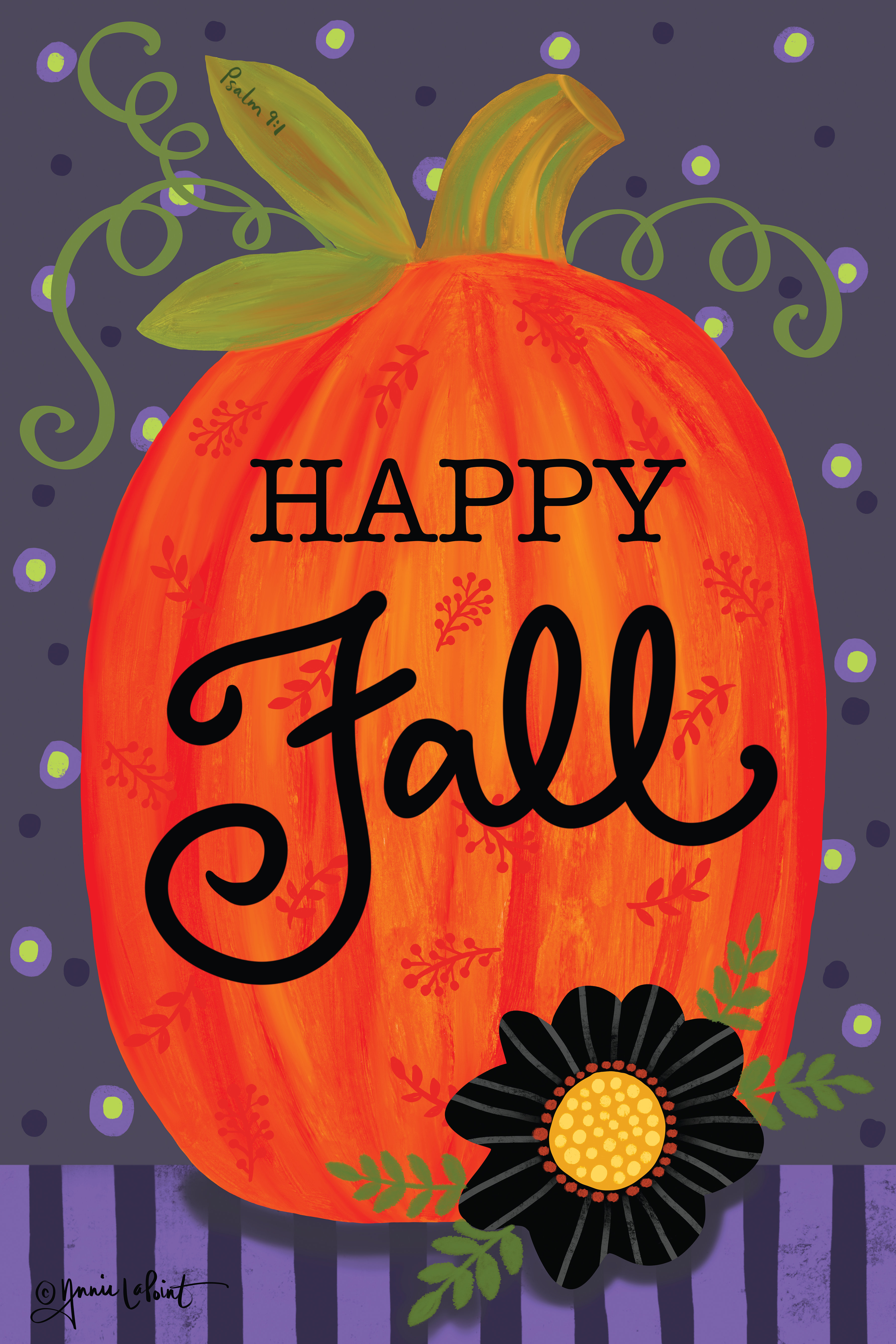 The Holiday Aisle® Jasontyler Happy Fall Pumpkin On Canvas by Annie ...